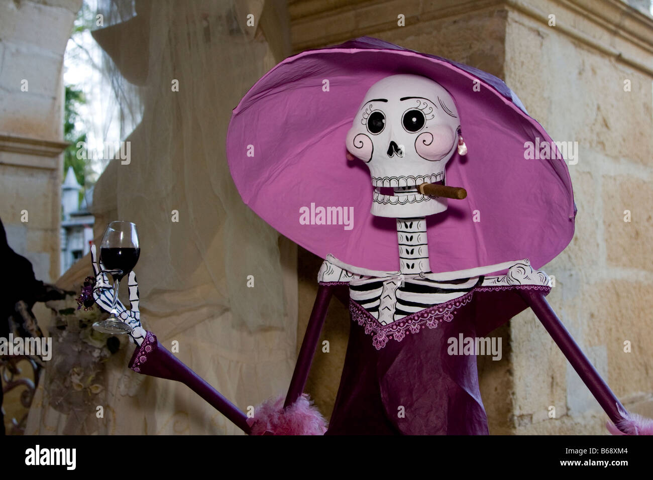 Oaxaca, Mexico. Day of the Dead. Skeleton in the "Catrina" Style ...