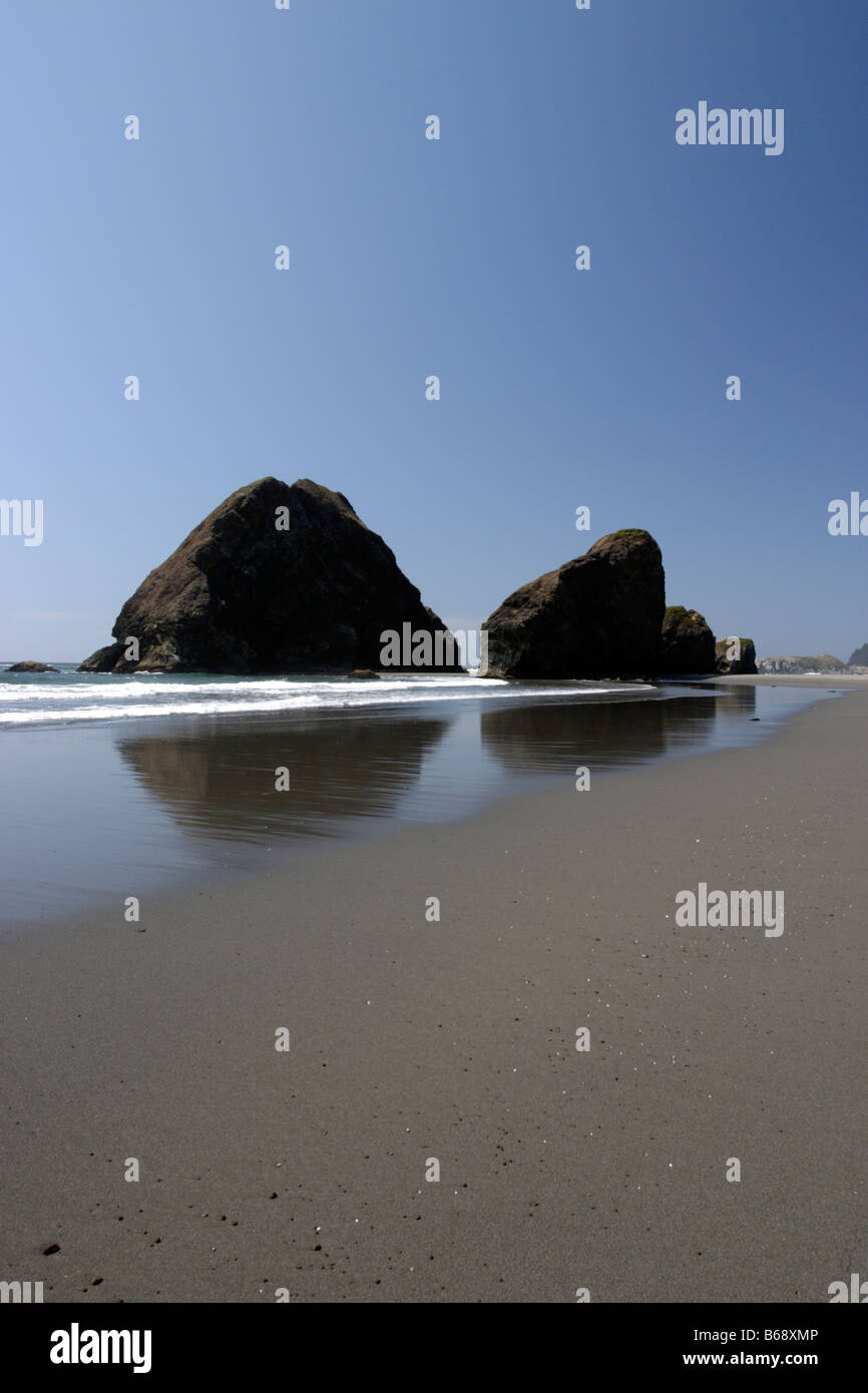 Beach in Oregon. These Sea stacks are famous along the Pacific Coast ...