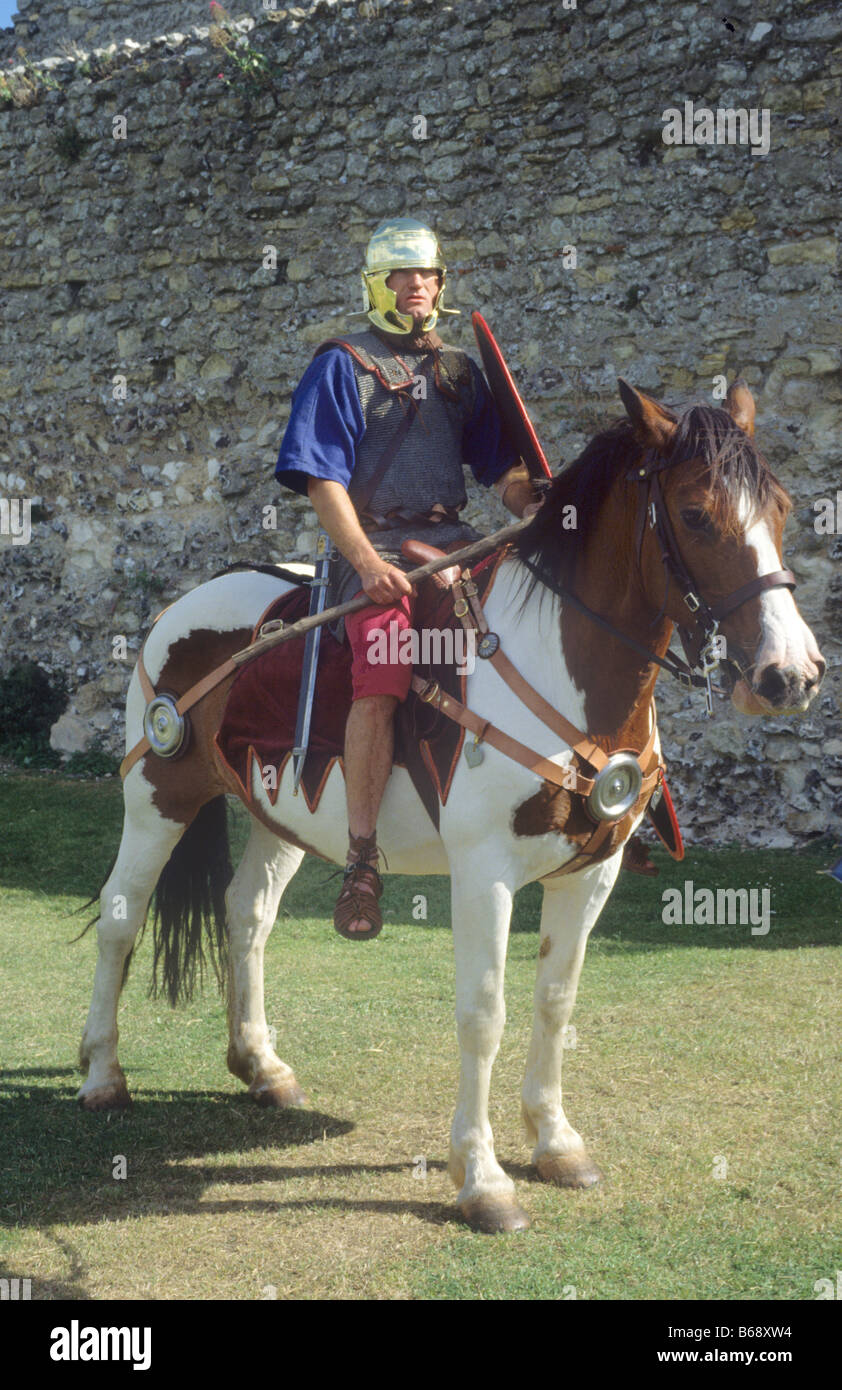 Roman cavalry soldier soldiers cavalryman historical re-enactment horse ...