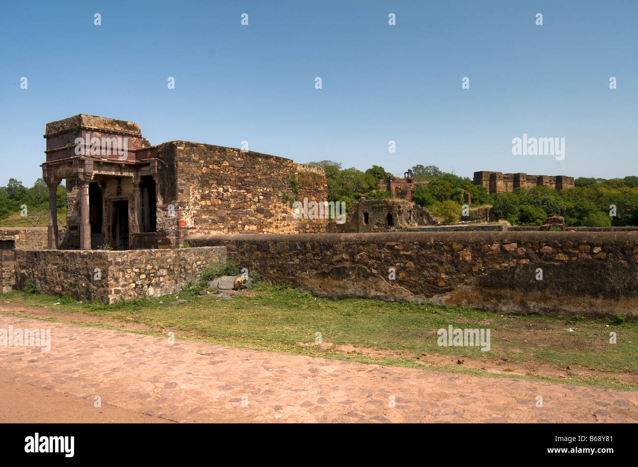 Ranthambore fort. Ranthambore National Park. Rajasthan. India Stock ...