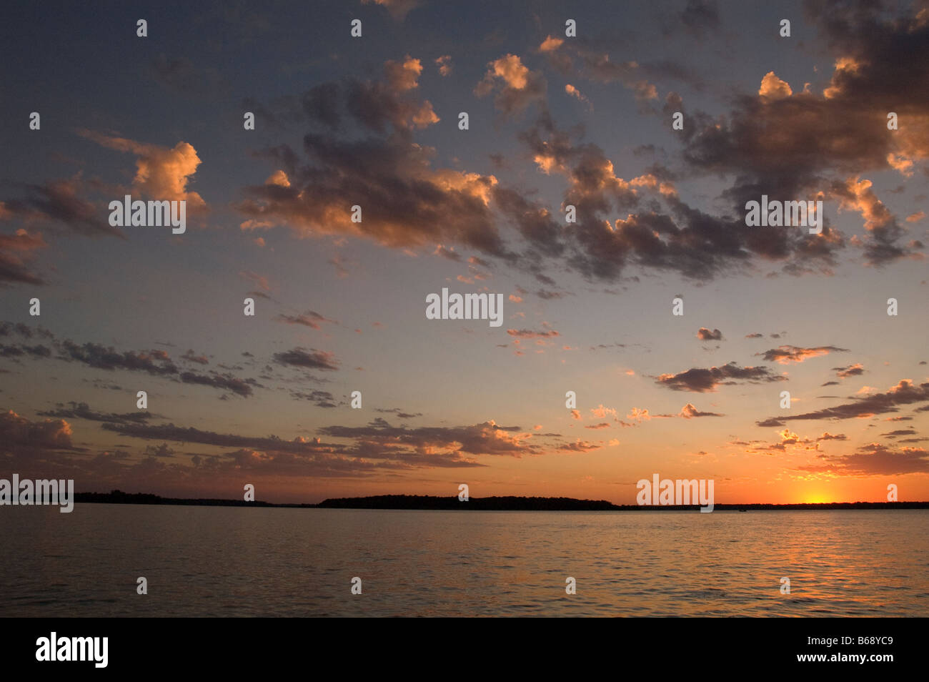 Beautiful sunset on open lake in northern Minnesota Stock Photo - Alamy