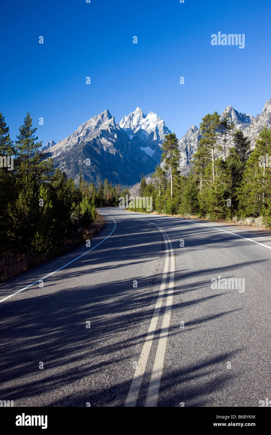 Teton Mountains and Teton Park Road, Grand Teton National Park ...