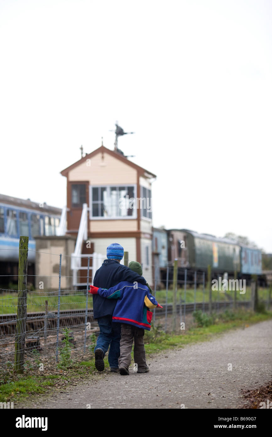 Two Boys Walk Along Path Stock Photos & Two Boys Walk Along Path Stock ...