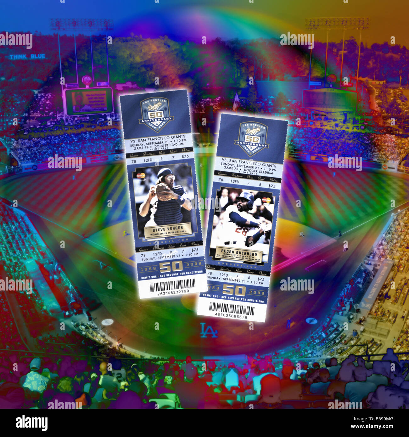Tickets to a ball game Stock Photo - Alamy