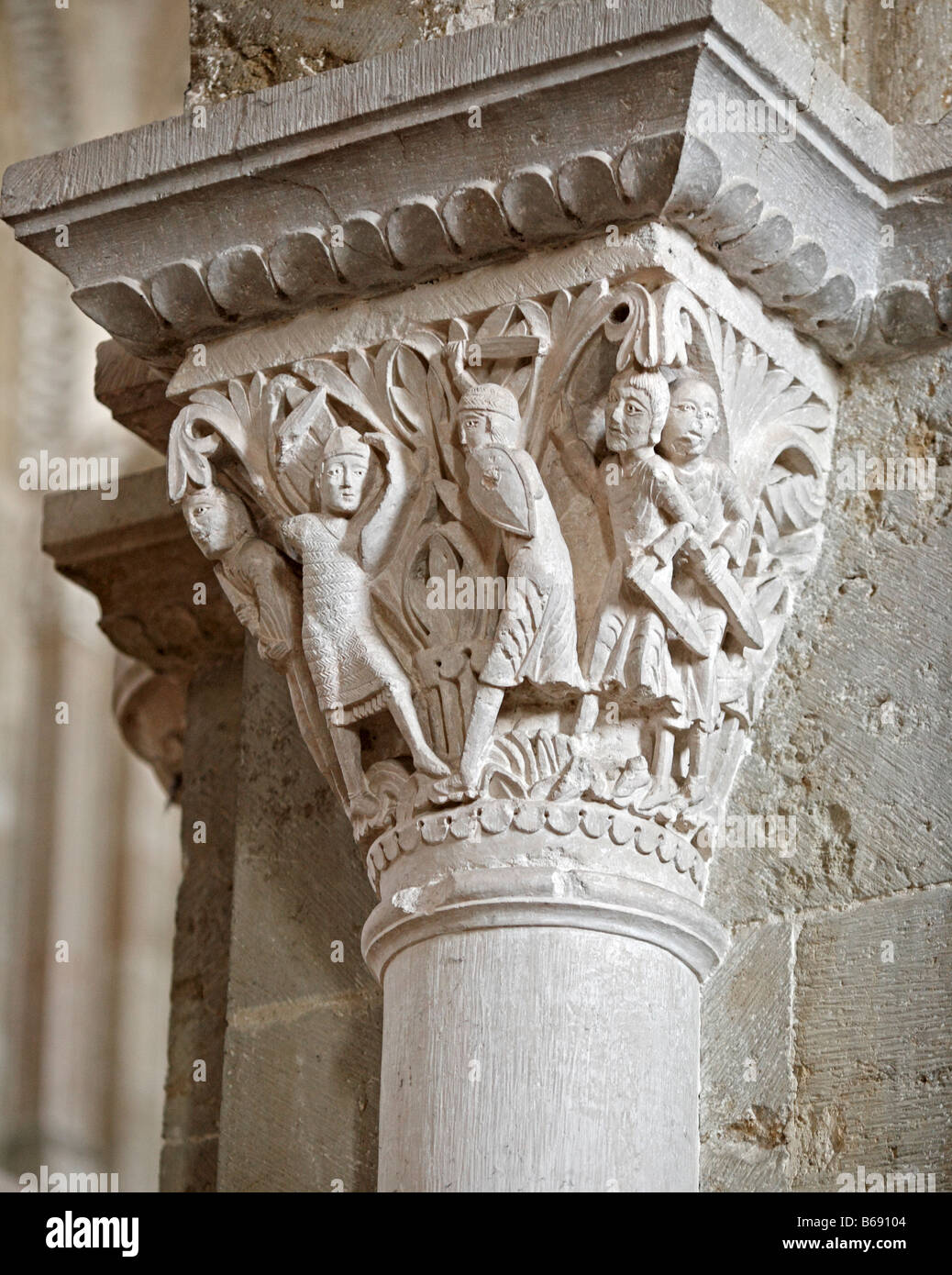 Capital columns in Church Sainte Marie Madeleine (Basilica of St ...