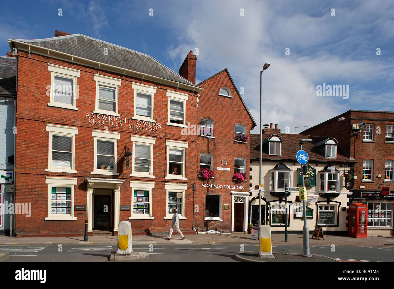 Hereford High Town King Street typical buildings Herefordshire UK Great ...