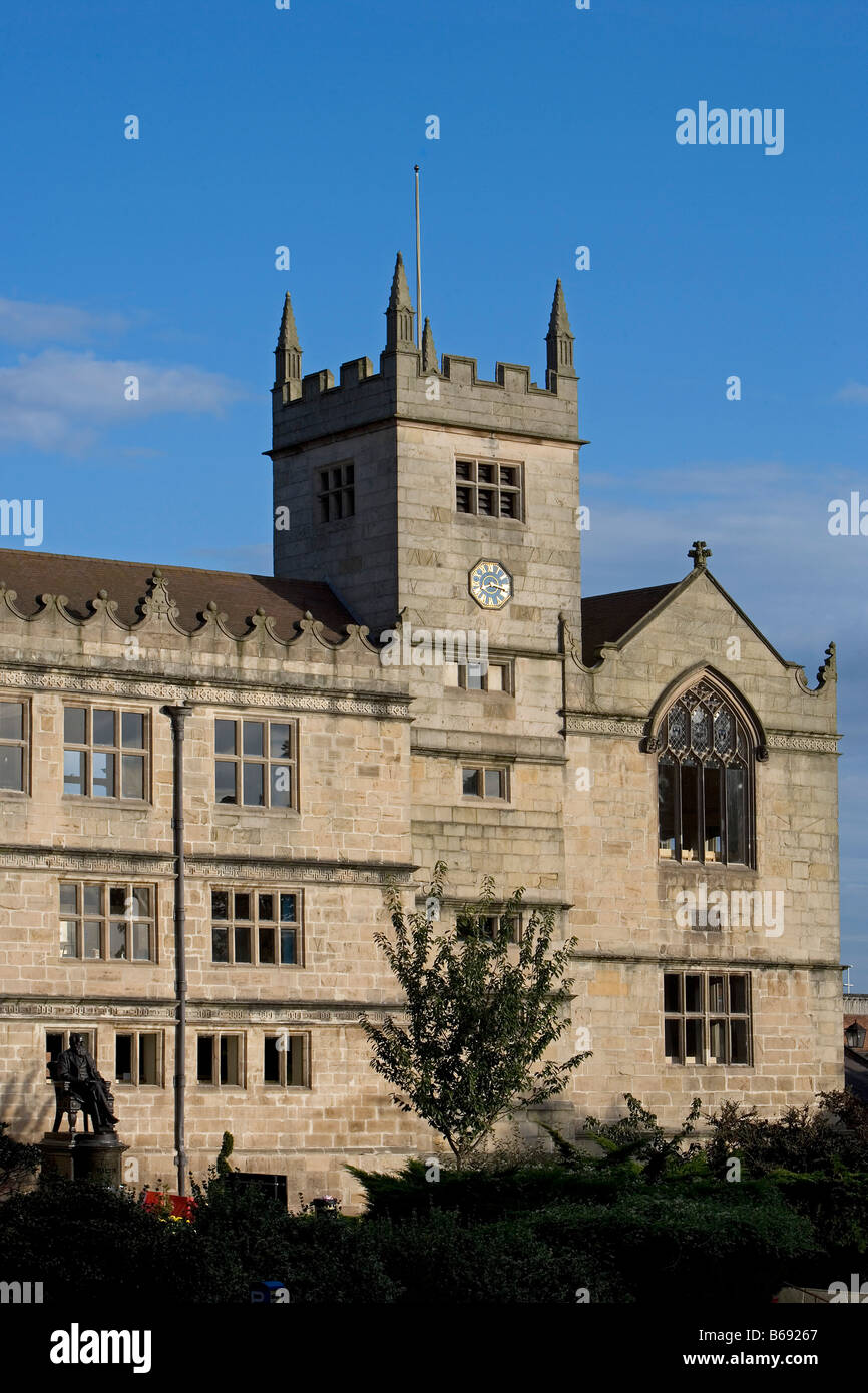 Shrewsbury Castle Gates Library Shropshire UK Great Britain Stock Photo ...