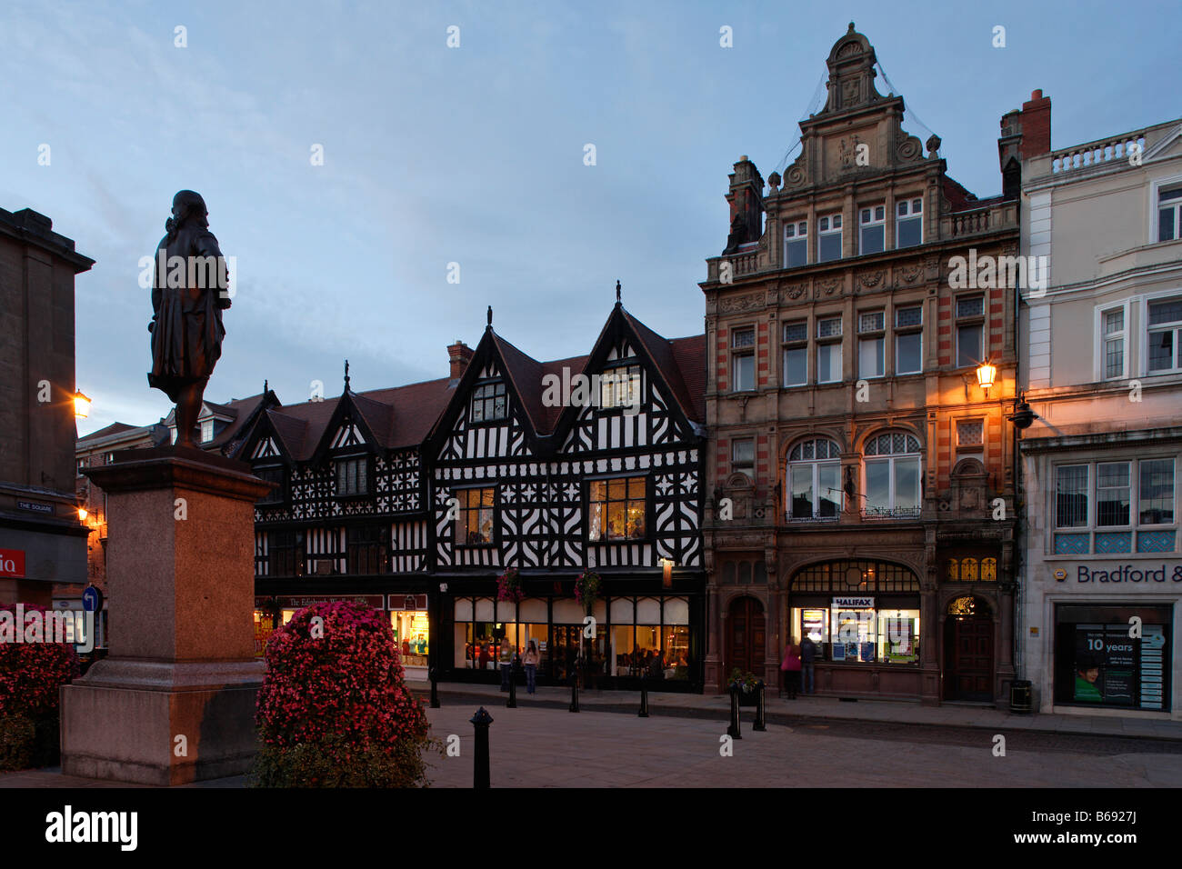 Shrewsbury High Street timber framed building typical buildings ...