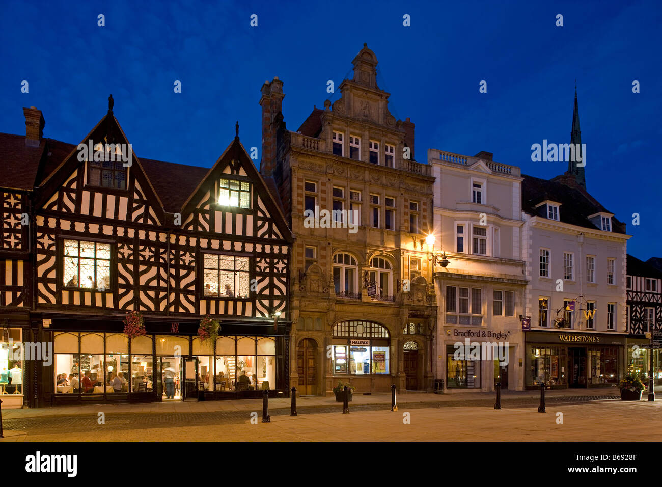 Shrewsbury High Street timber framed building typical buildings ...