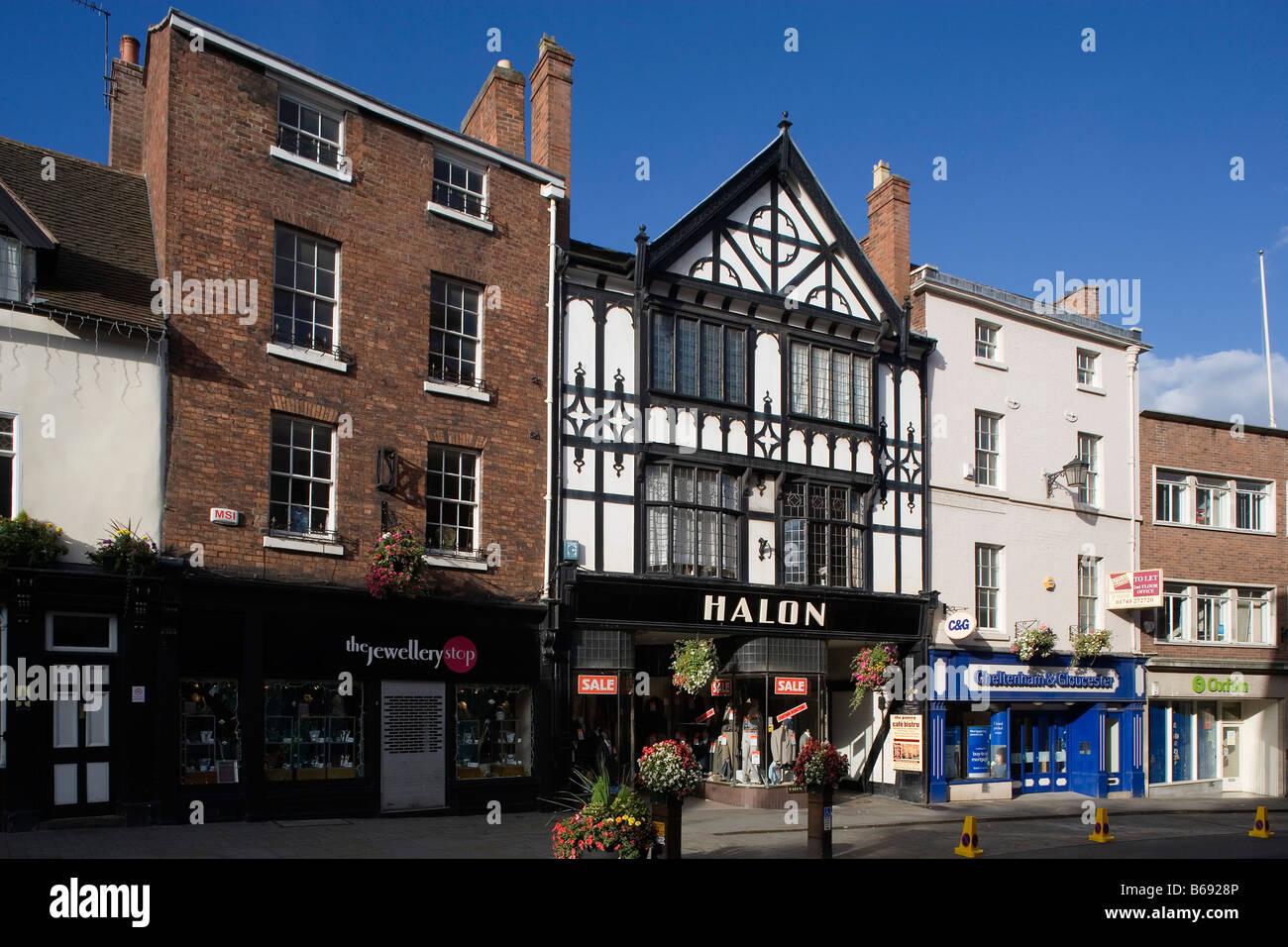 Shrewsbury High Street timber framed building typical buildings ...