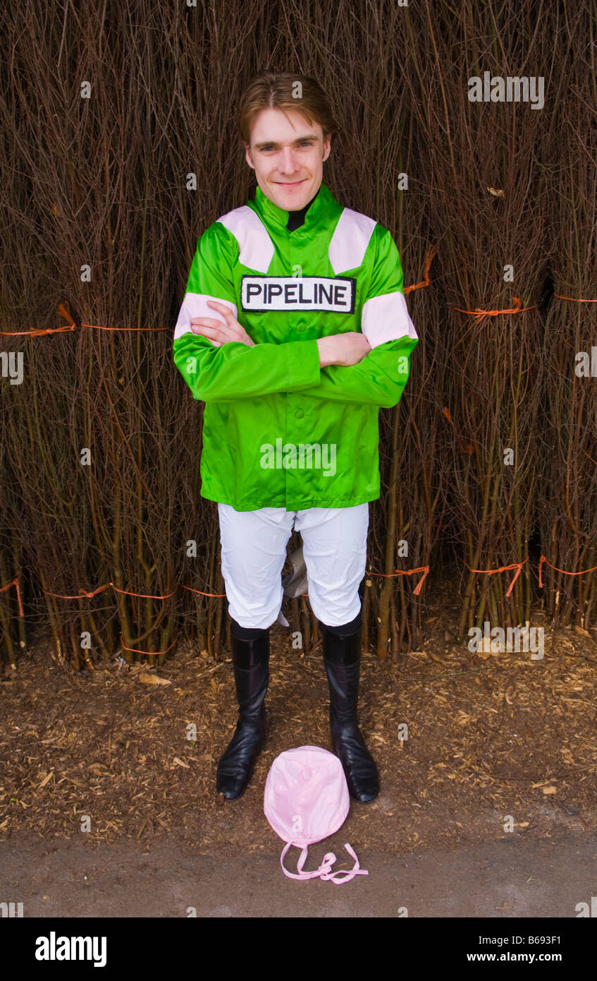 Jockey Tom Scudamore portrait while at Chepstow Racecourse ...