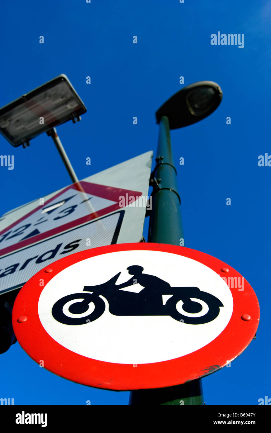 No motorcycles sign hi-res stock photography and images - Alamy