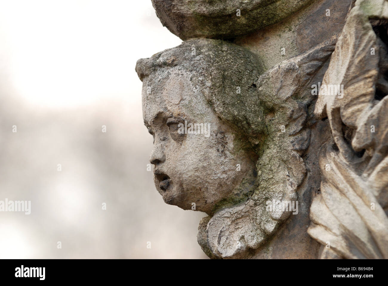 Details of gravestone on Old Powazki cemetery in Warsaw, Poland Stock ...