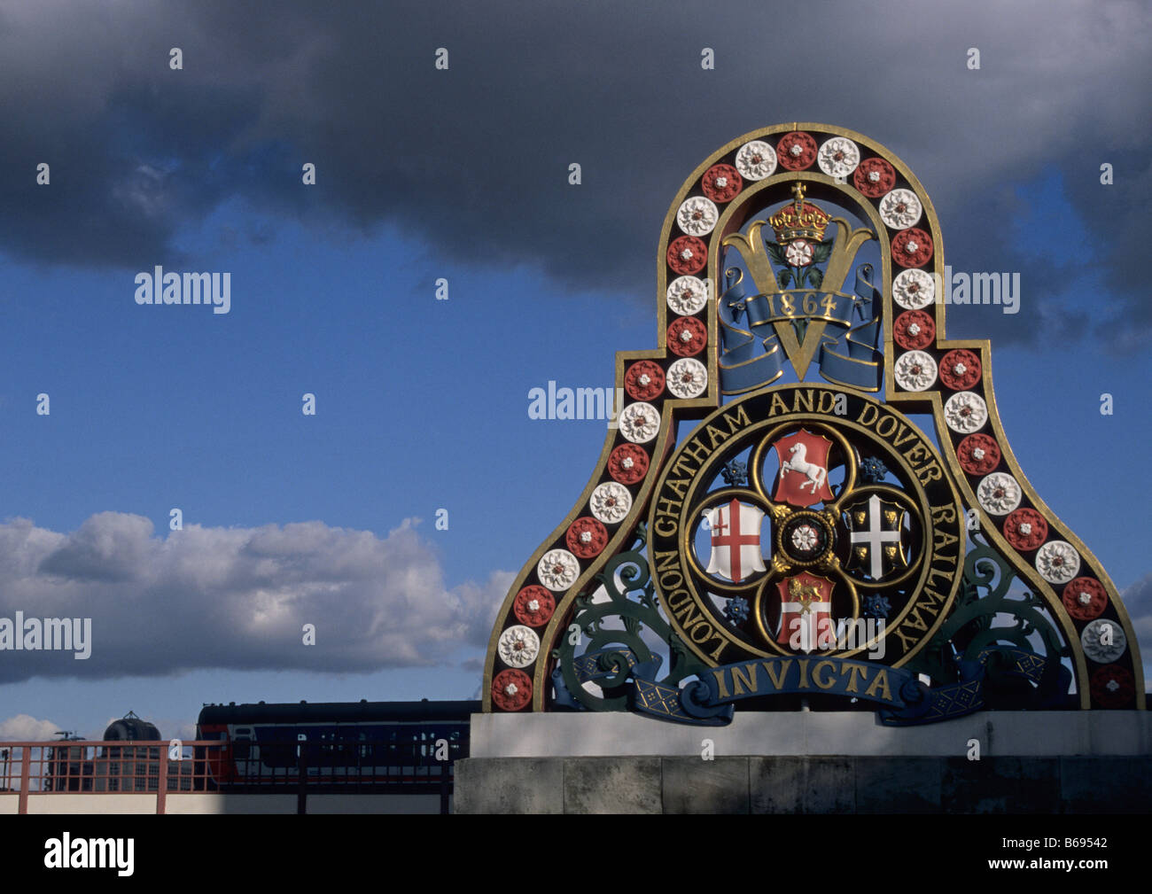 crest of the London Chatham and Dover railway sign on the original ...