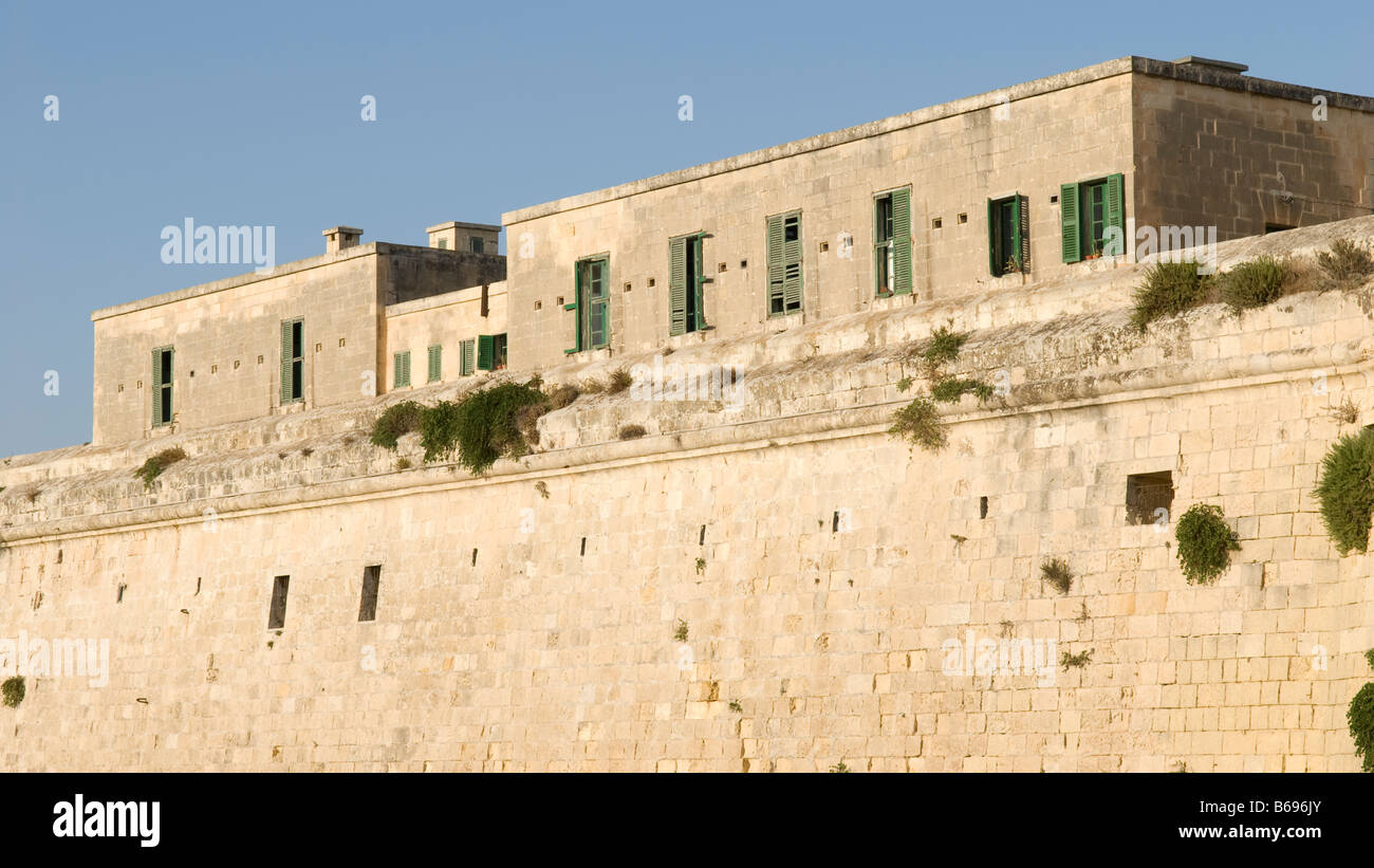 Walls of Fort St. Elmo, Valletta Malta Stock Photo - Alamy