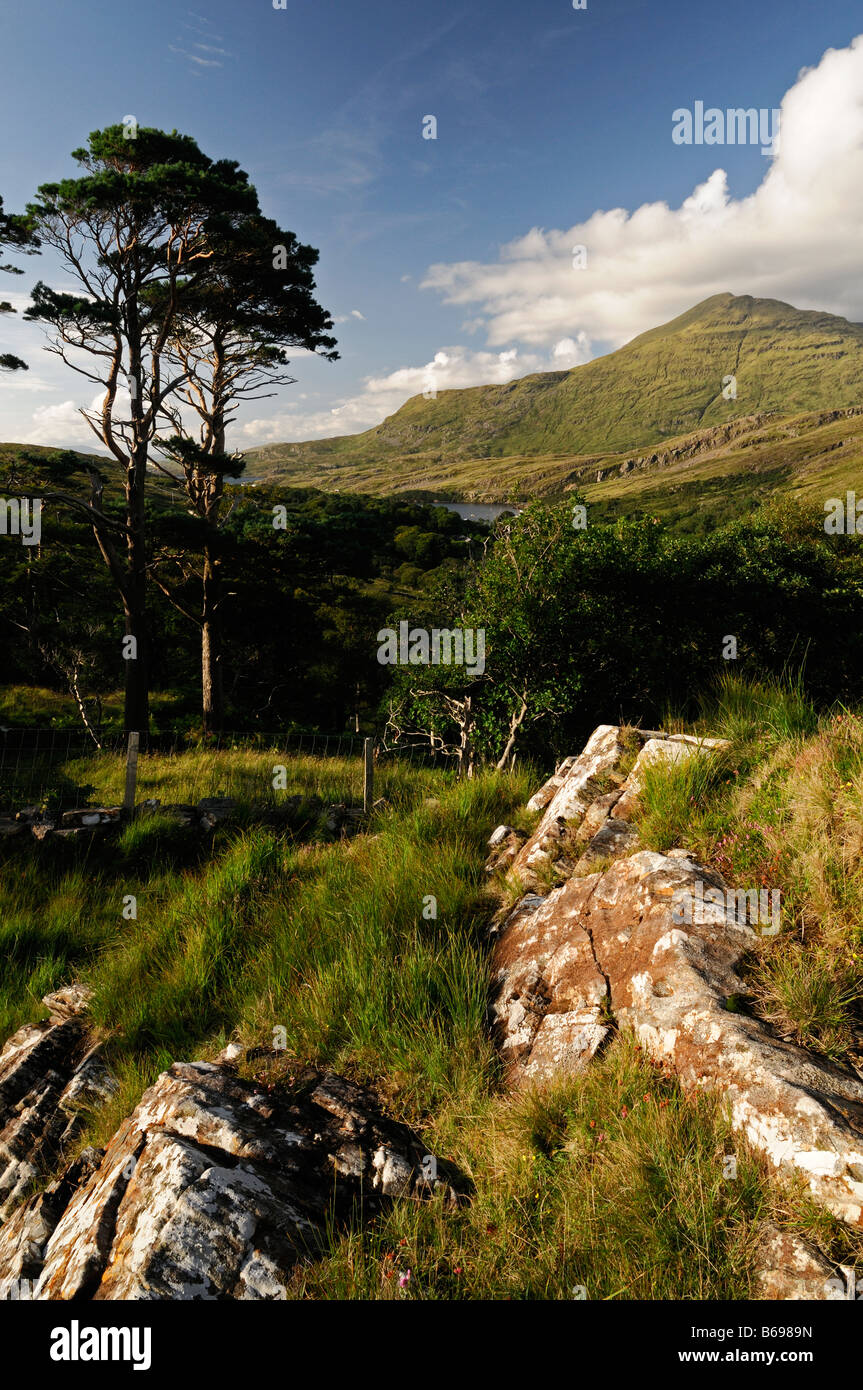 Connemara Mweelrea mountain near lettergesh county galway west of ...