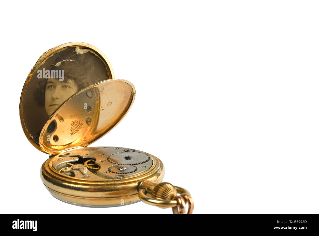 Antique Pocket Watch and Portrait Stock Photo - Alamy