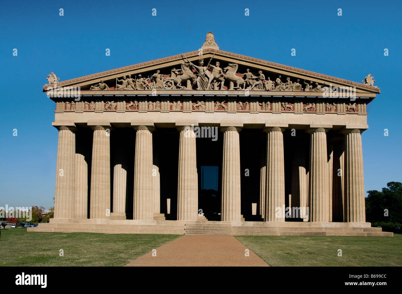 A replica of the famous Greek Parthenon is located in Centennial Park ...