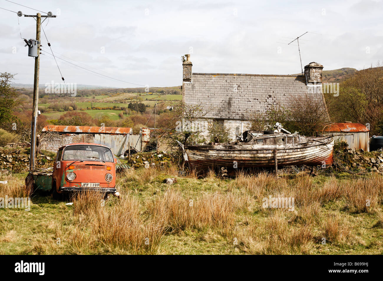 Ghost Farm Breakers Yard Preseli Hills Pembrokeshire West Wales Britain ...
