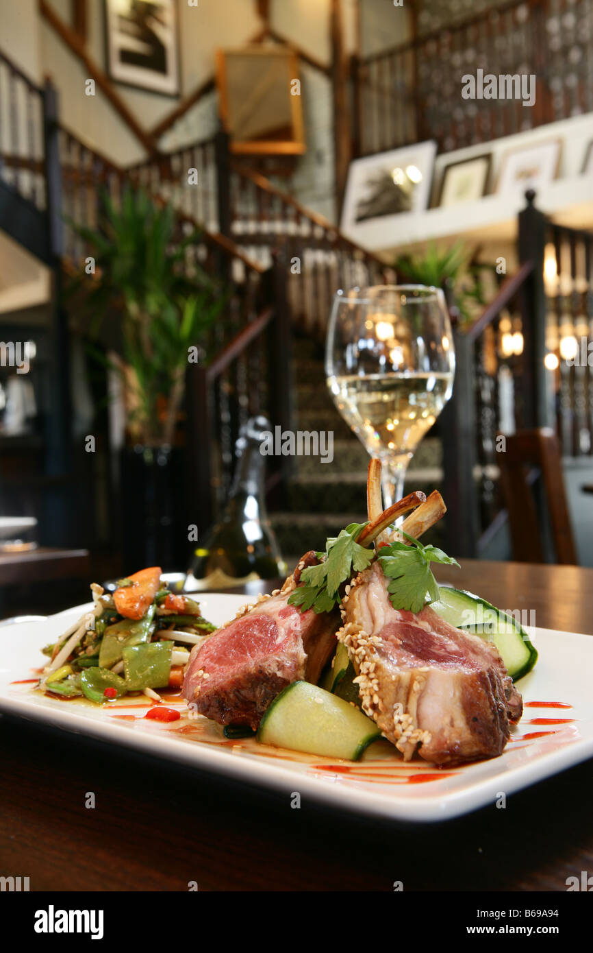 Pork Chops in Restaurant Stock Photo - Alamy