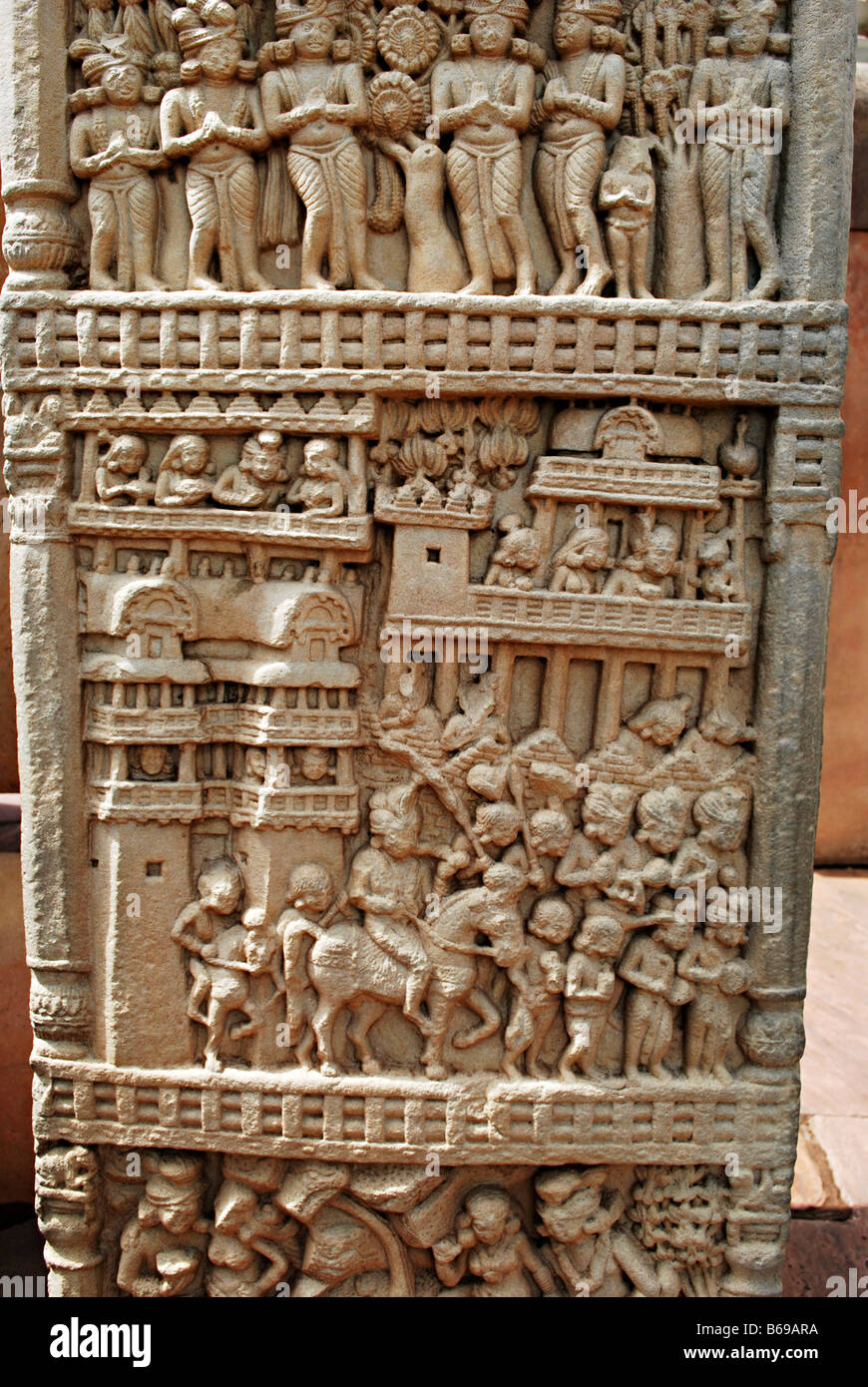 Stupa 1 or Great Stupa : North Gateway or torana , East Pillar ...