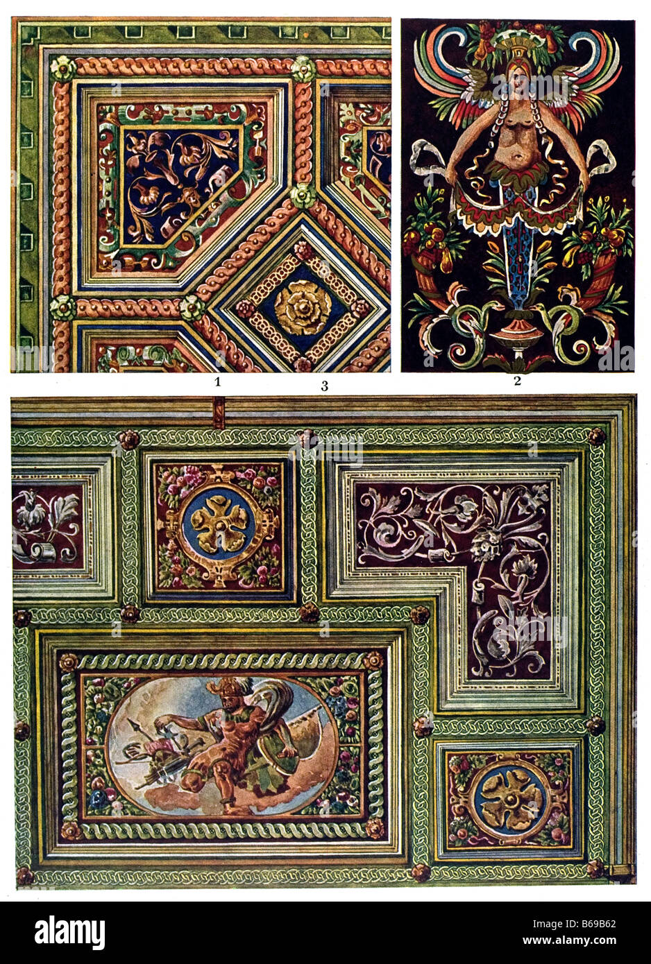 The German Ornament, Painted wooden ceilings Stock Photo - Alamy