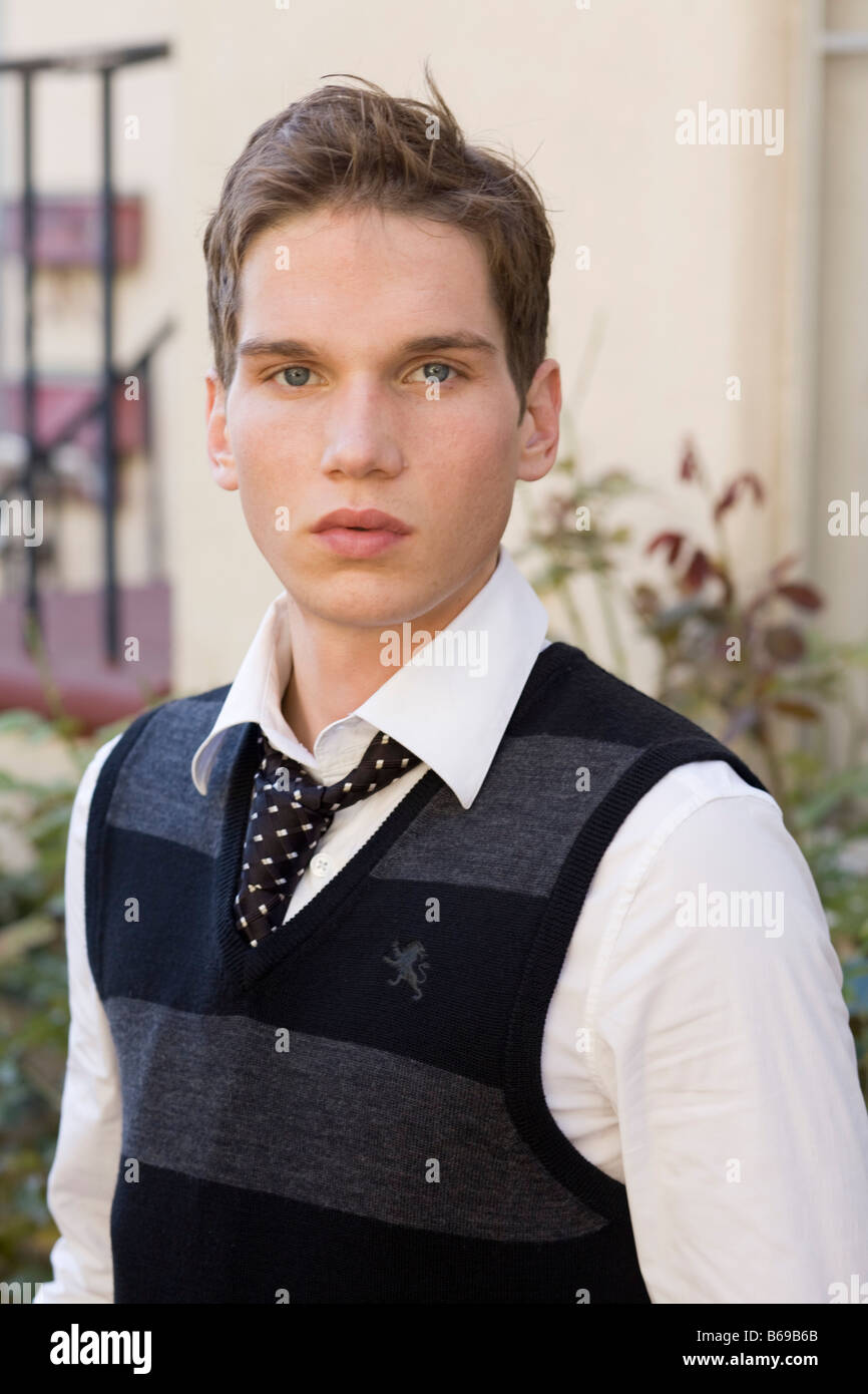 Young man serious, portrait Stock Photo - Alamy