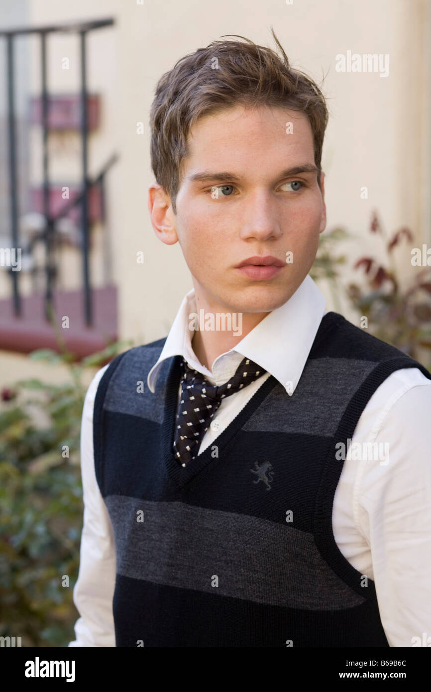 Young man serious, portrait Stock Photo - Alamy
