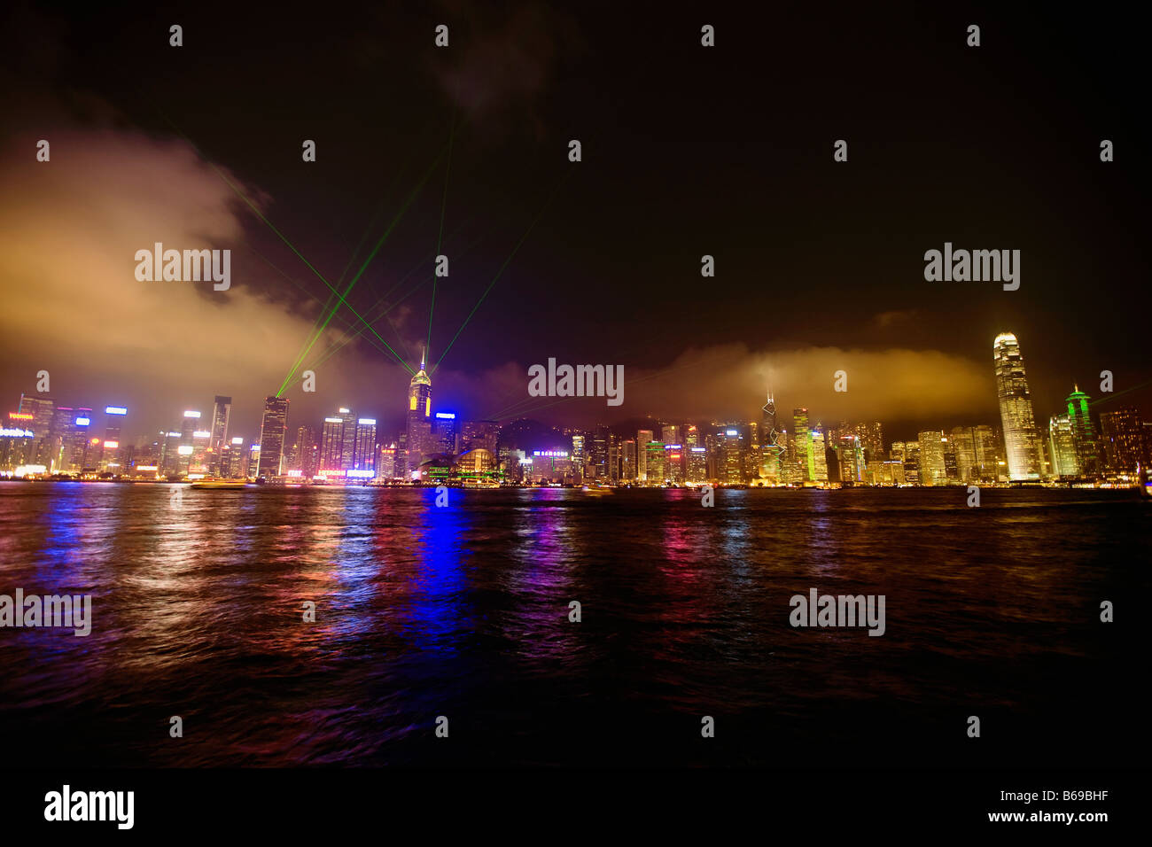 Skyscrapers at the waterfront, Victoria Harbor, Hong Kong Island, Hong Kong, China Stock Photo ...