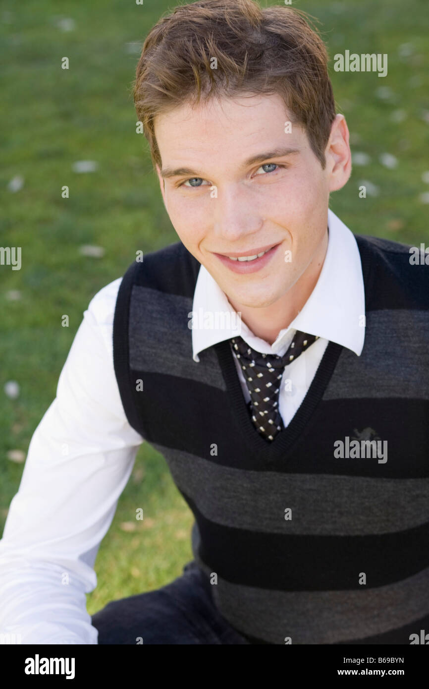 Young man smiling, portrait Stock Photo - Alamy