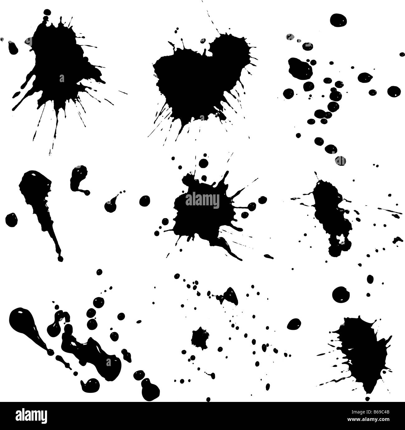 Ink splat Black and White Stock Photos & Images - Alamy