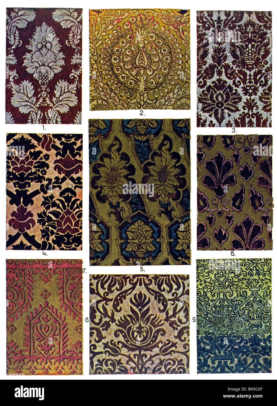The Italian Ornament Italian velvet and silk patterns Stock Photo - Alamy