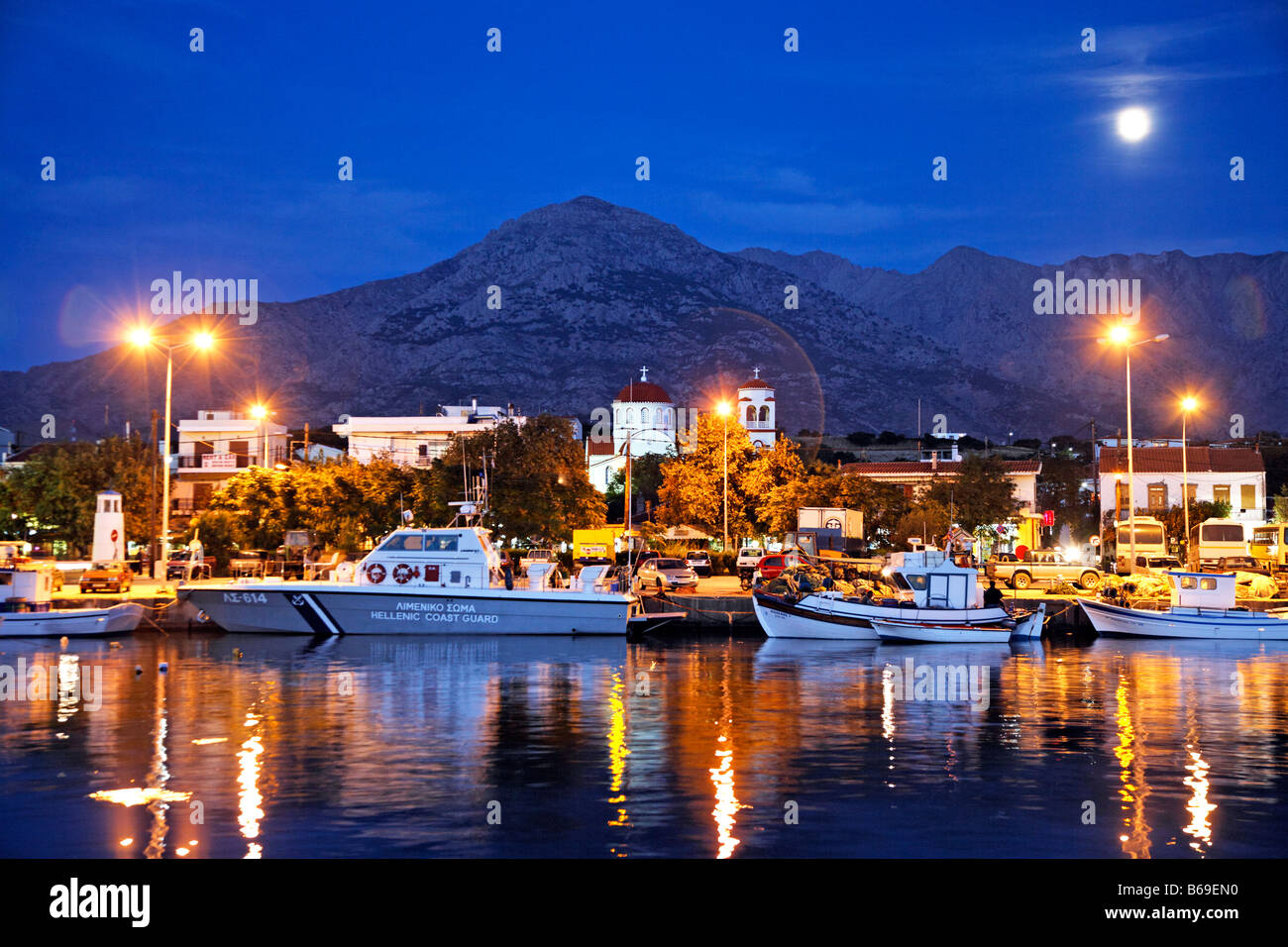 Kamariotissa Port Samothraki Greek Islands Greece Hellas Stock Photo ...