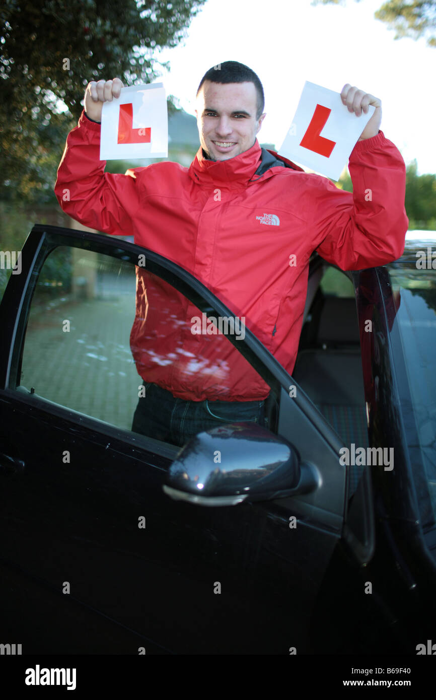 Young Man Passing Driving Test Model Released Stock Photo - Alamy