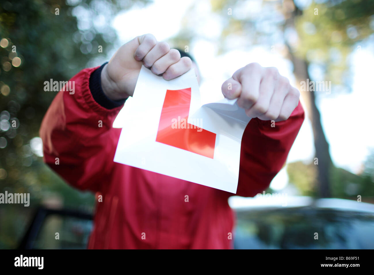 Young Man Passing Driving Test Model Released Stock Photo - Alamy