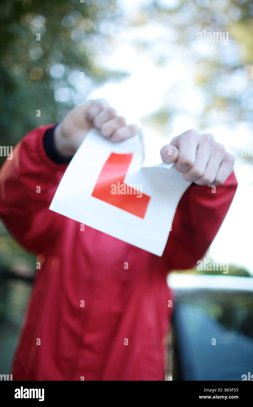 Young Man Passing Driving Test Model Released Stock Photo - Alamy