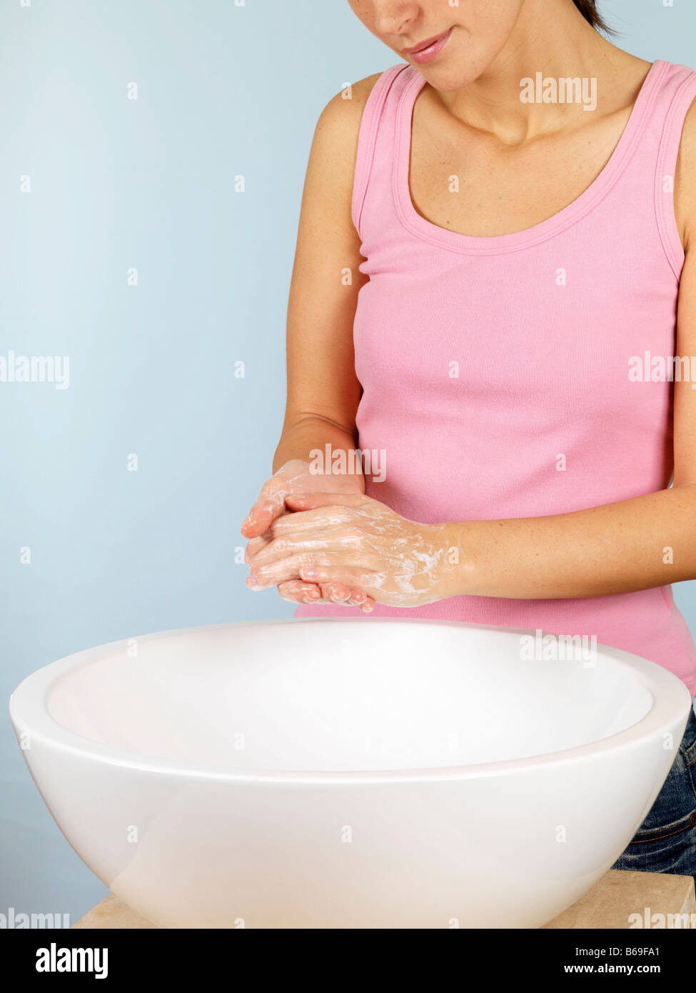 Young Woman Washing Hands Model Released Stock Photo - Alamy