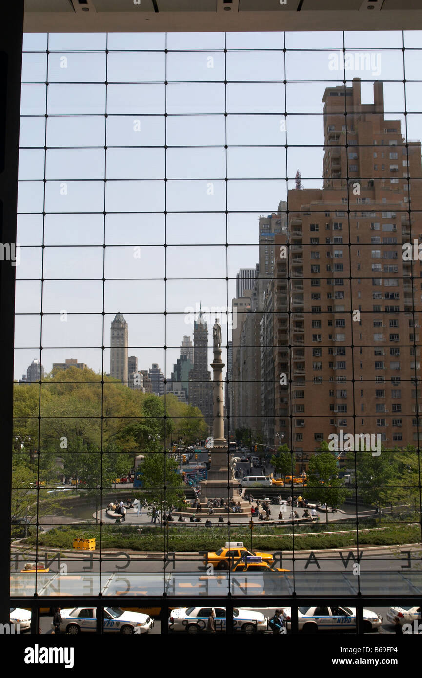 Statue of Christopher Columbus at Columbus Circle in New York City as ...