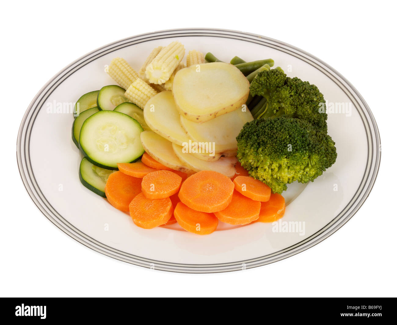 Plate of Vegetables Stock Photo - Alamy