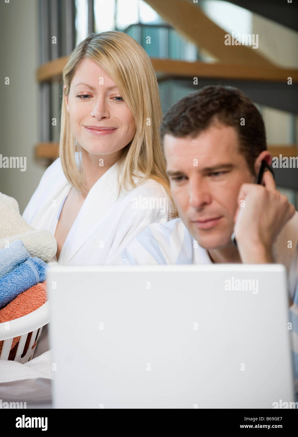 Couple office laughter hi-res stock photography and images - Alamy