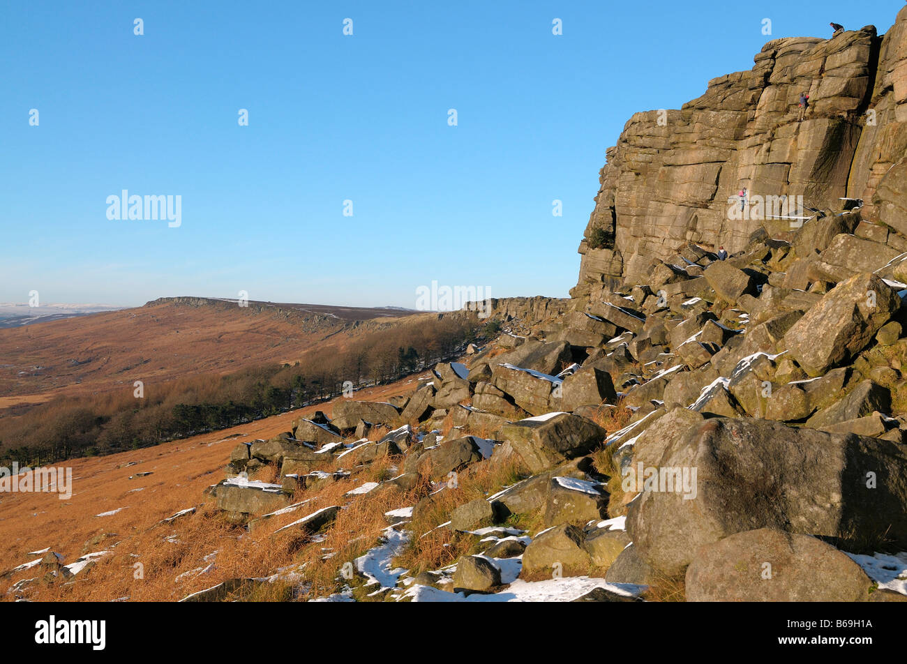 Stanage edge climbing hi-res stock photography and images - Alamy