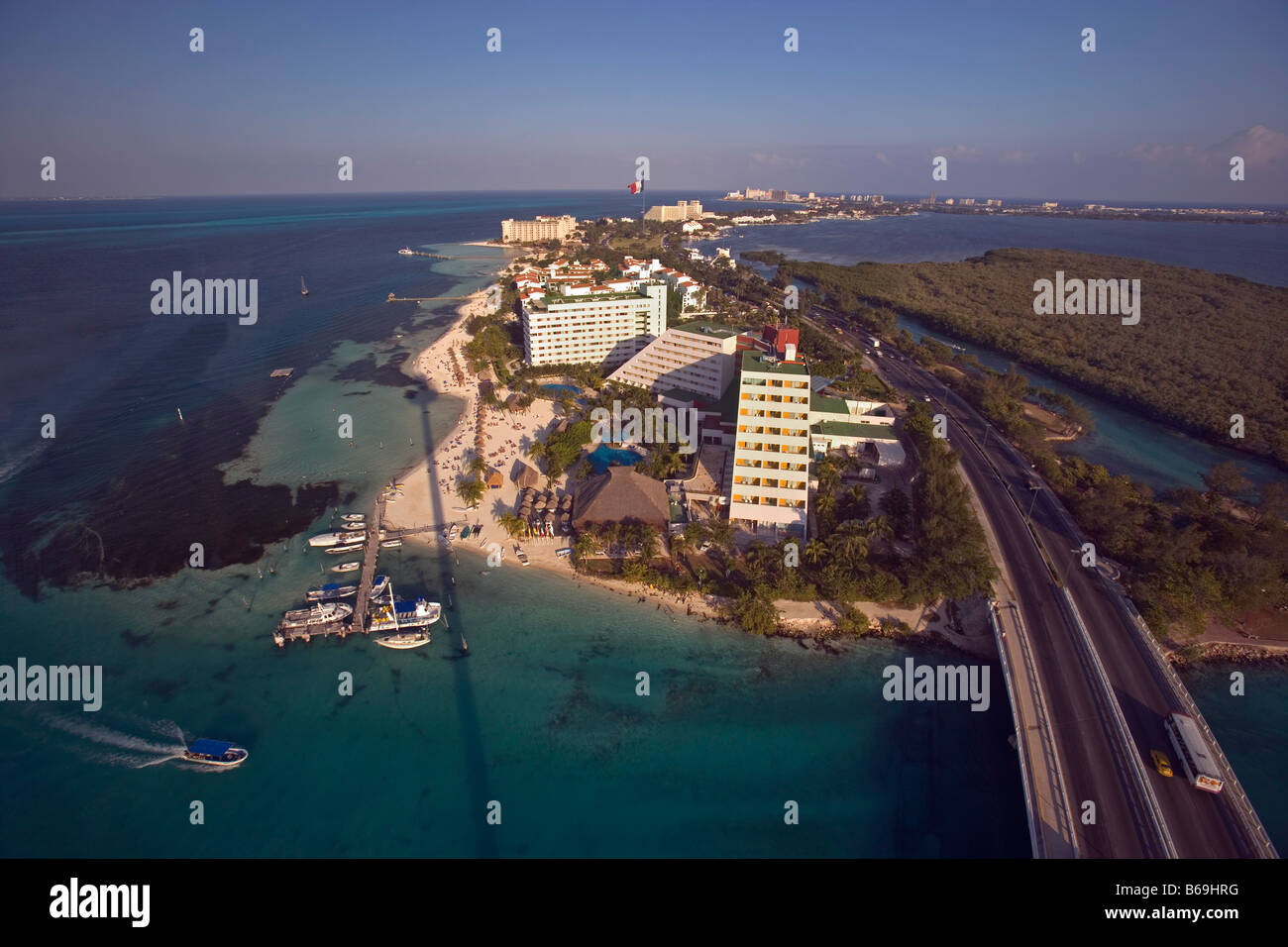 Mexico, Cancun, Quintana Roo, Aerial view from view tower Stock Photo ...