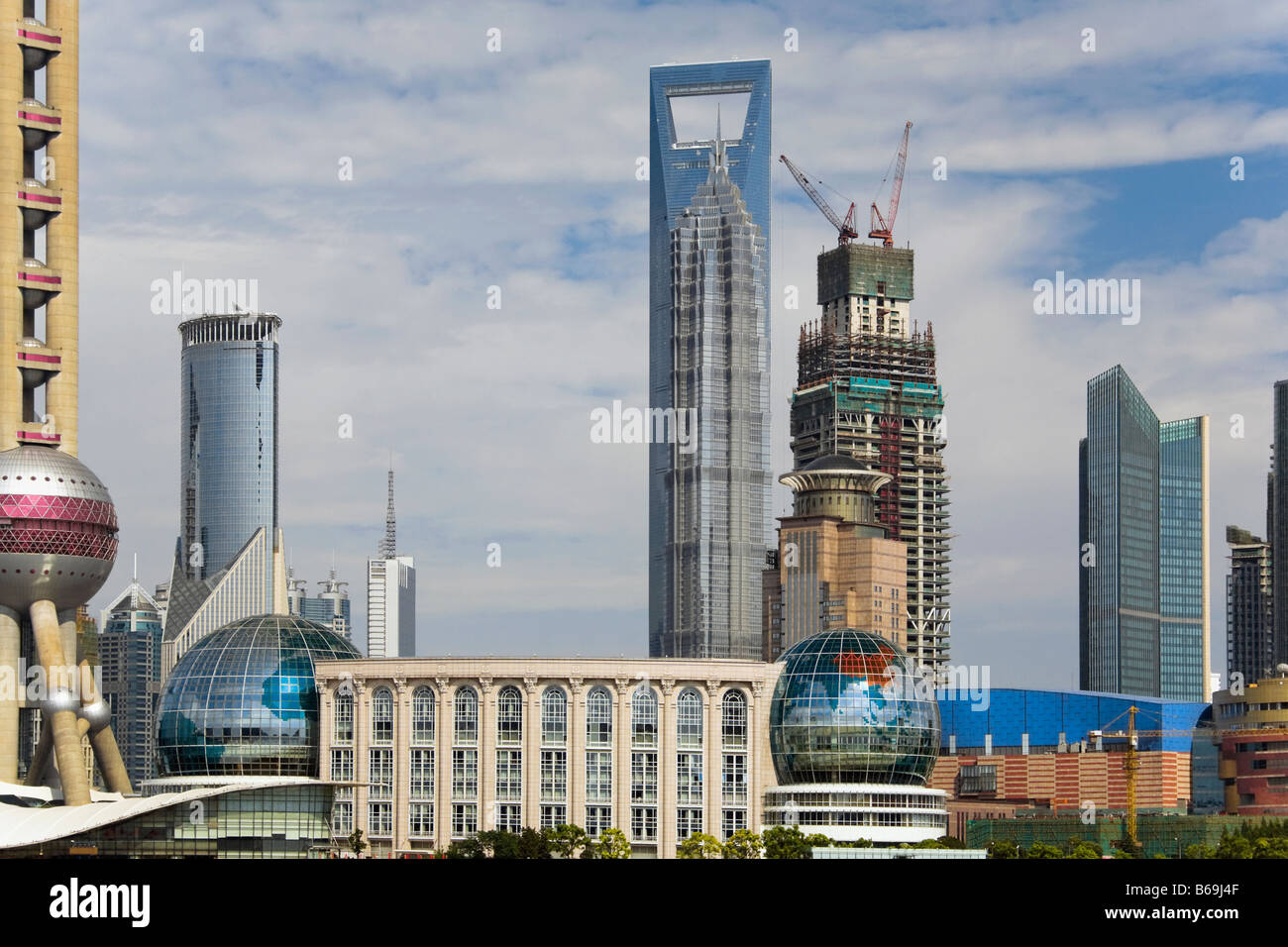 Buildings in a city, Lujiazui, The Bund, Shanghai, China Stock Photo ...
