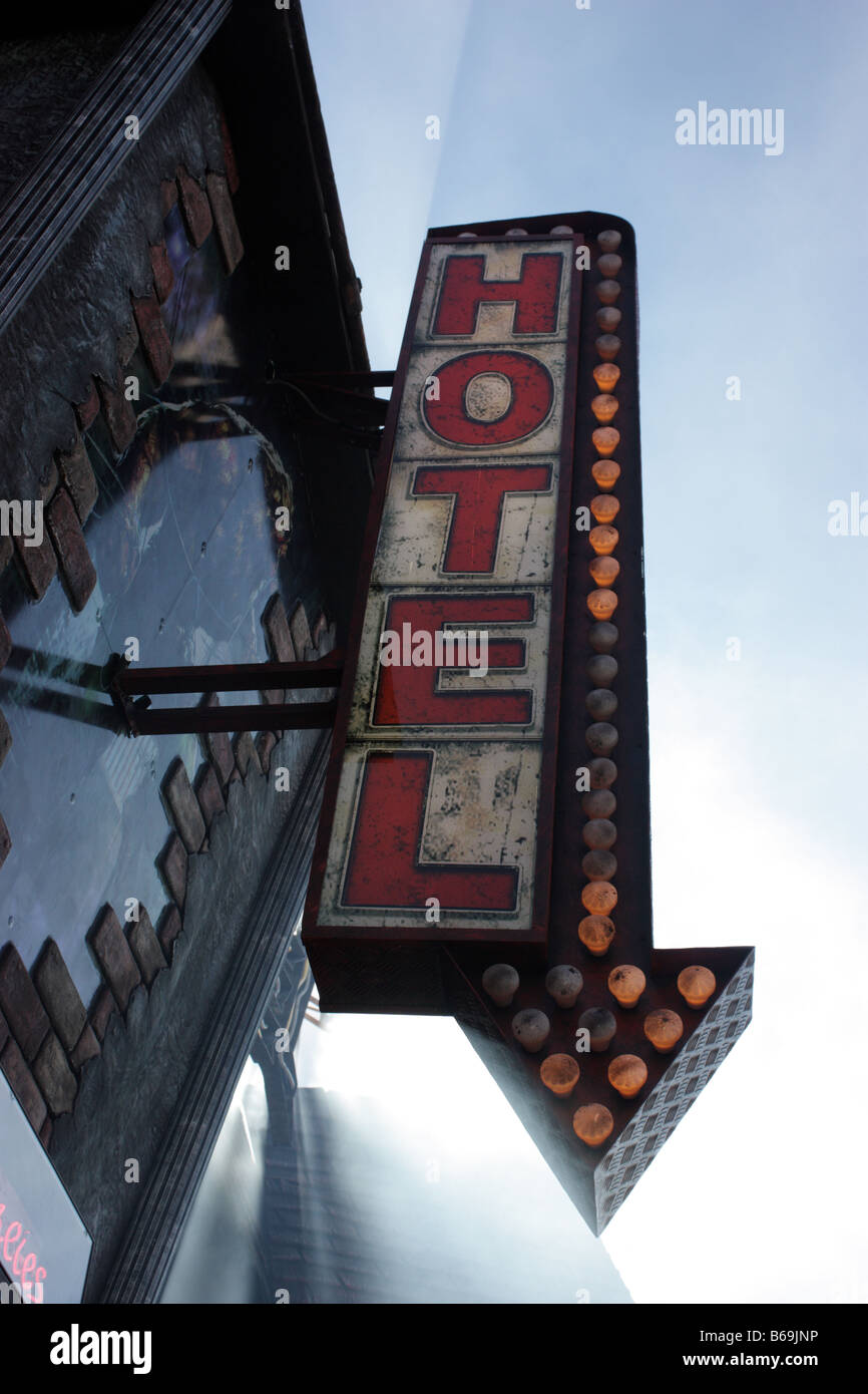 Scary old hotel sign hi-res stock photography and images - Alamy