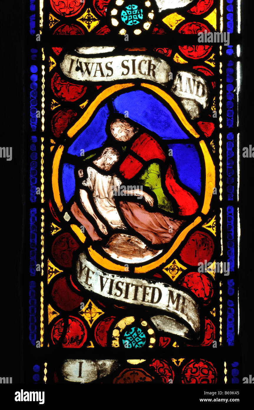 Stained glass in Holy Trinity Church, Over Worton, Oxfordshire, England ...