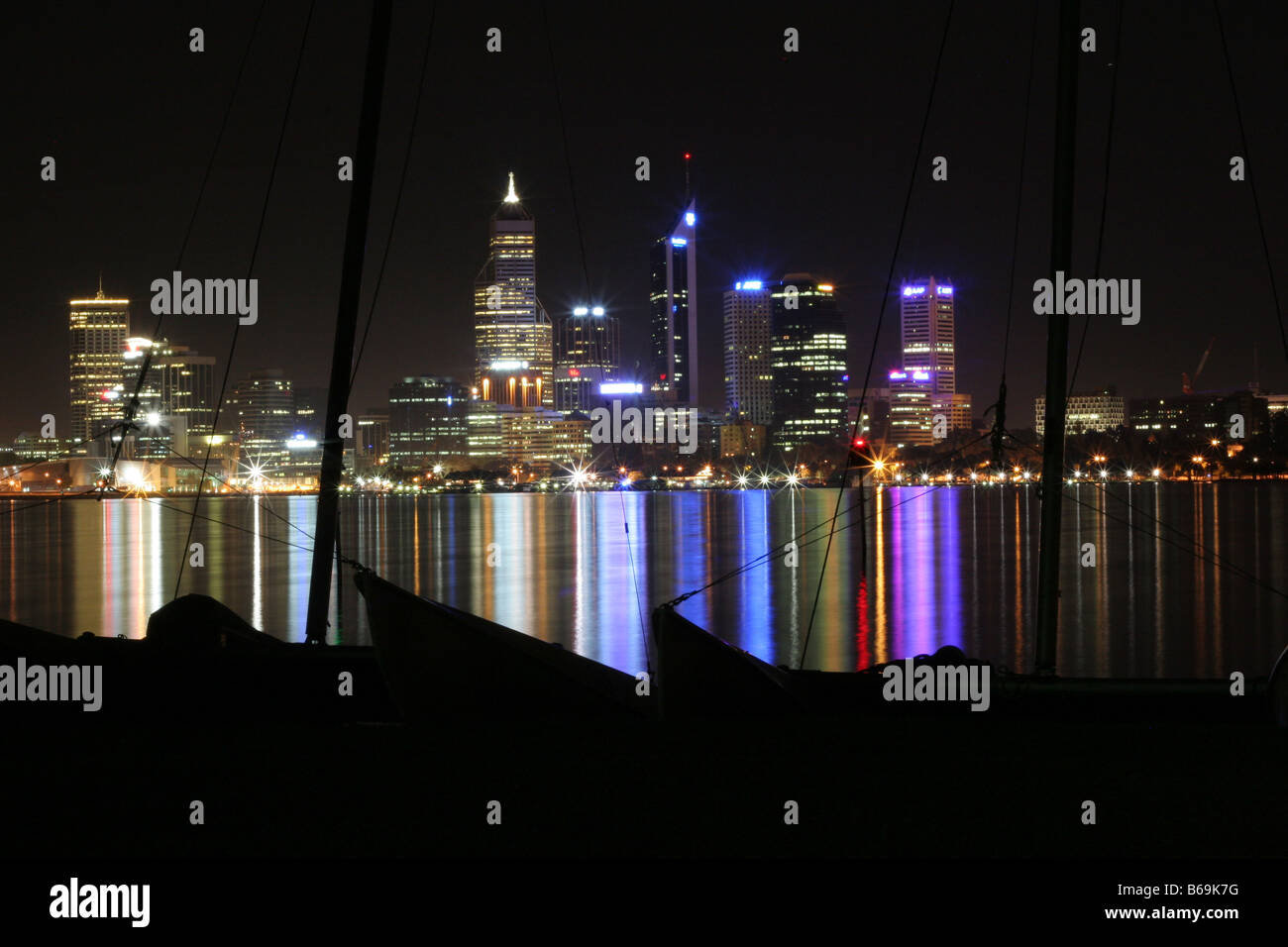 Perth Skyline From South Perth Stock Photo - Alamy