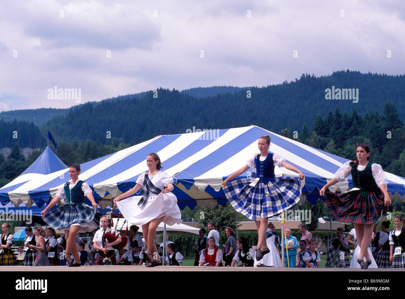 Highland Dancers competing at the Scottish Highland Games in Coquitlam ...