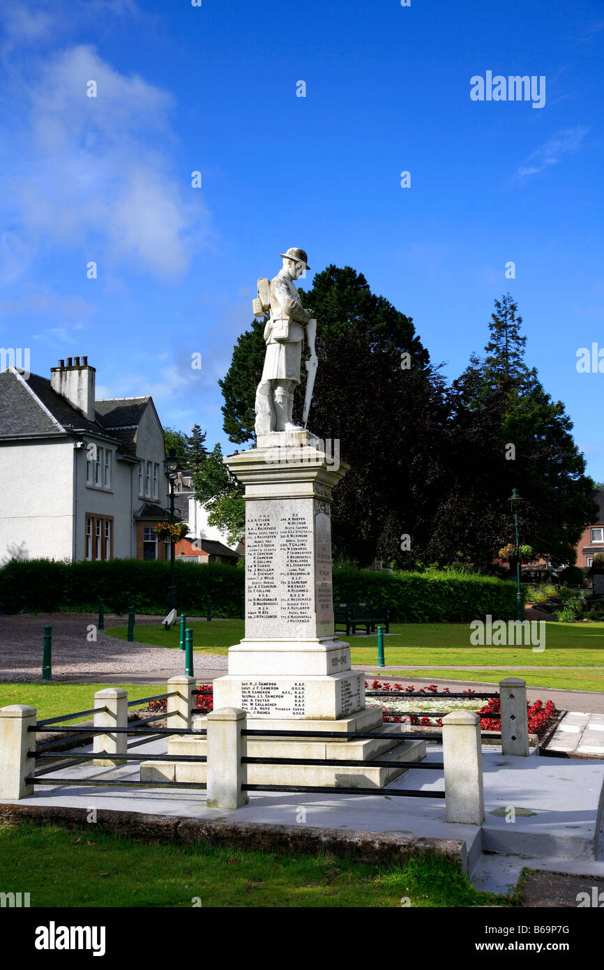 War Memorial Fort William Town Highlands of Scotland Britain UK Stock ...