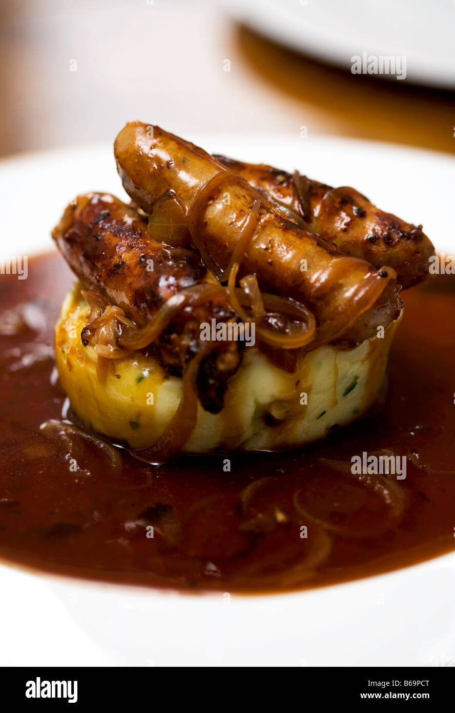 Sausage mash plate hi-res stock photography and images - Alamy