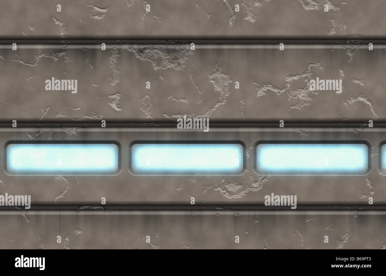 A Futuristic Metal Texture With Glowing Lights Stock Photo - Alamy